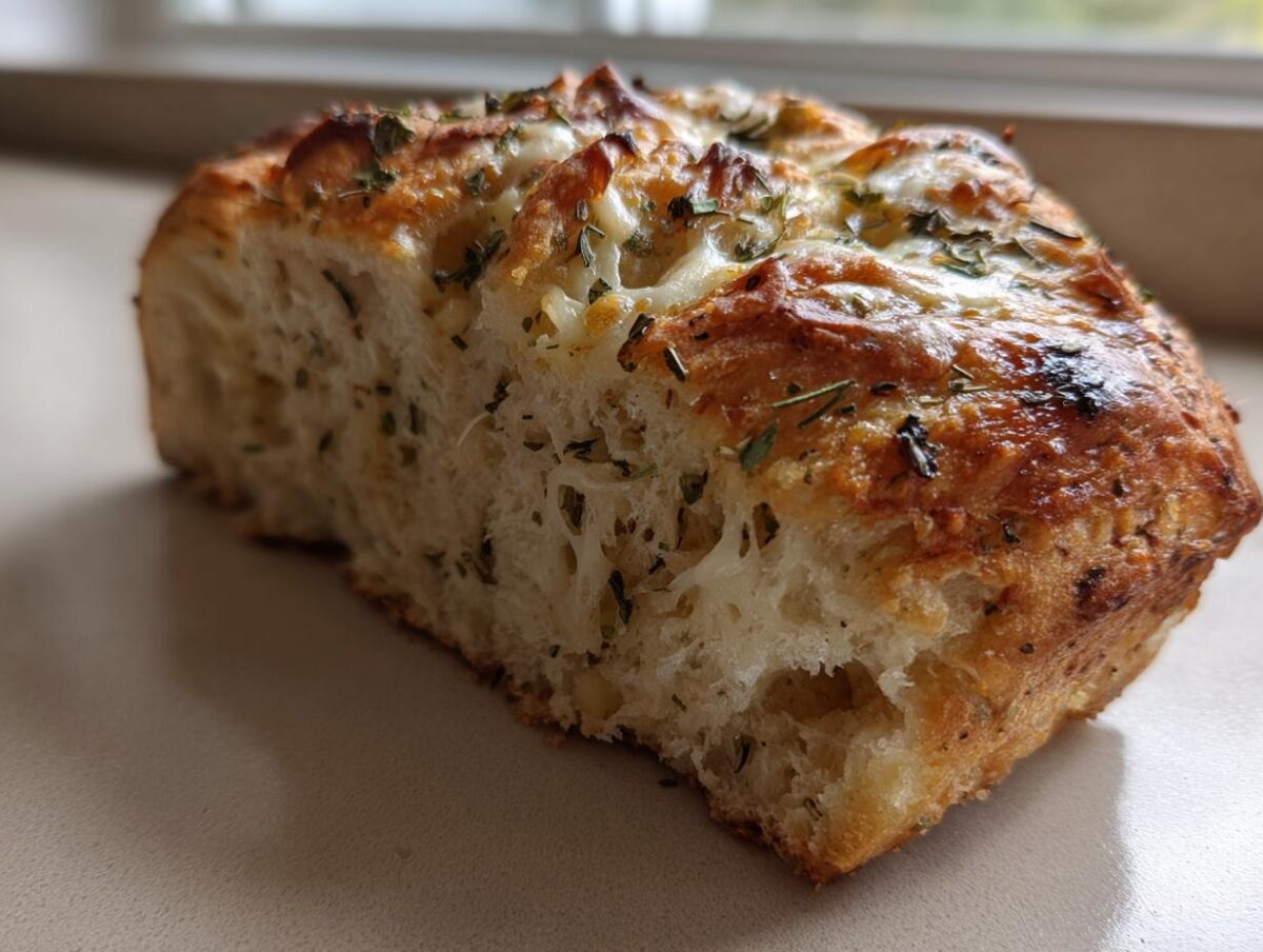 Amazing Italian herb and cheese bread in 1 step